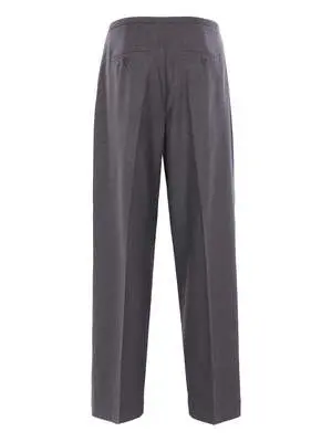 RÓHE Drawstring Pleated Trousers - Black