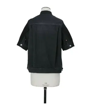 Sacai Denim X Knit Cardigan - Black