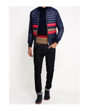 Iceberg Down Jacket With Striped Accents