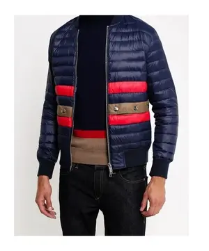 Iceberg Down Jacket With Striped Accents