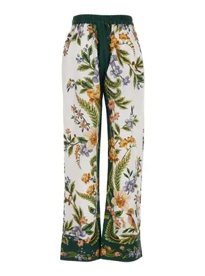 Farm Rio Botanical Print Straight-leg Pants