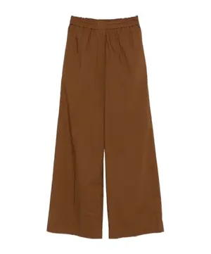 FORTE_FORTE Elasticated Waistband Wide-leg Trousers