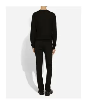Dolce & Gabbana Wool Tailored Trousers - Black
