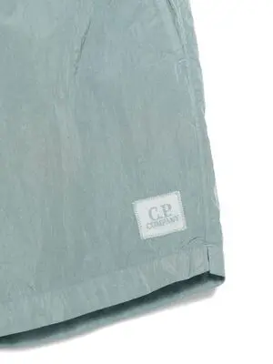 C.P. COMPANY Logo Patch Swim Shorts - Green
