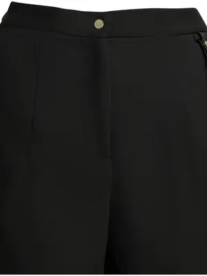 Herno Logo Plaque Grosgrain Detail Trousers - Black