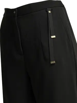 Herno Logo Plaque Grosgrain Detail Trousers - Black