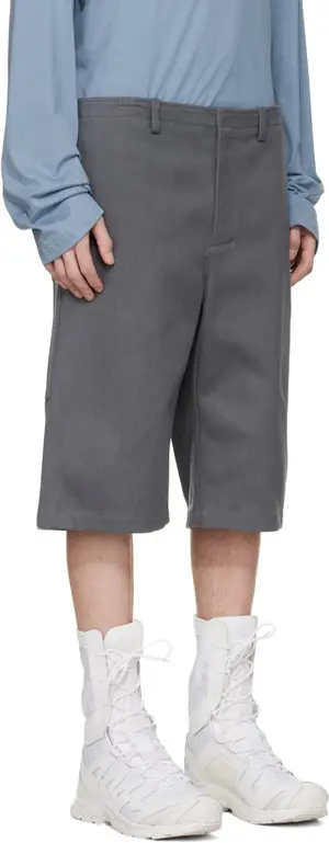RIER Antique Gabardine Shorts - Black