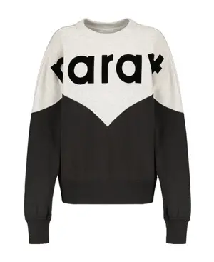 Isabel Marant Étoile Houston Logo Printed Crewneck Sweatshirt - Black