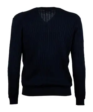 Peserico Cable Knit V-neck Sweater