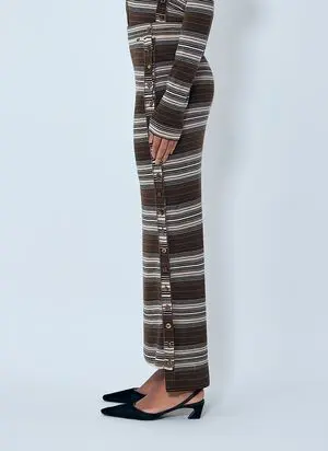 KNWLS Striped Knit Midi Skirt