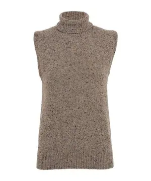 THE ROW Cashmere Turtleneck Vest - Gray