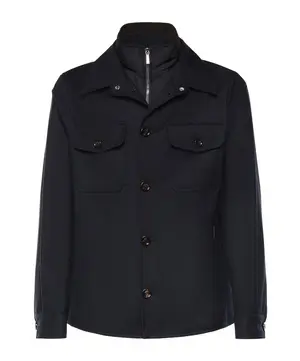 MOORER Four-pocket Buttoned Coat - Black