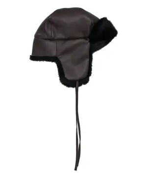 P.a.r.o.s.h Faux-fur Trimmed Trapper Hat - Black