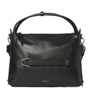 COCCINELLE Logo-strap Shoulder Bag - Black