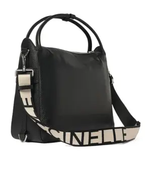 COCCINELLE Logo-strap Shoulder Bag - Black