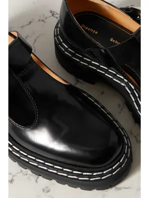 Proenza Schouler Mary Jane Loafers With Silver Buckle