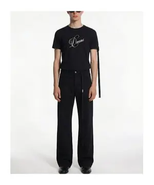 ANN DEMEULEMEESTER Baptist Printed Standard Fit T-shirt - Black