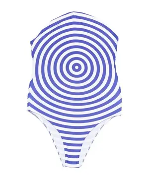 JEAN PAUL GAULTIER Sleeveless One-piece Swimsuit - Blue