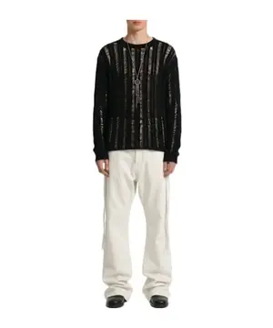 ANN DEMEULEMEESTER Ladder Stitch Knit Sweater