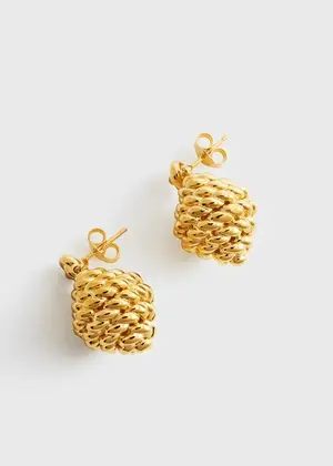 TOTEME Gold Rope Drop Earrings - Multicolor