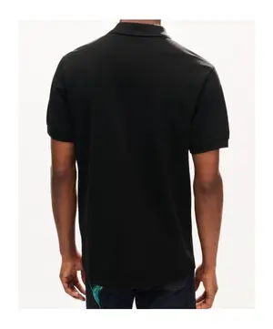 Kenzo Logo Signature Embroidered Slim Polo Shirt - Black