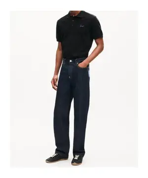 Kenzo Logo Signature Embroidered Slim Polo Shirt - Black