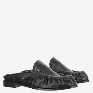 Saint Laurent Logo Plaque Slip-on Flat