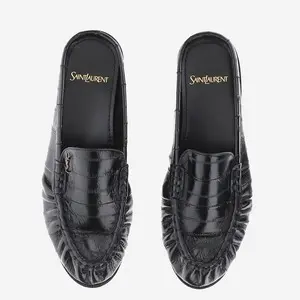 Saint Laurent Logo Plaque Slip-on Flat