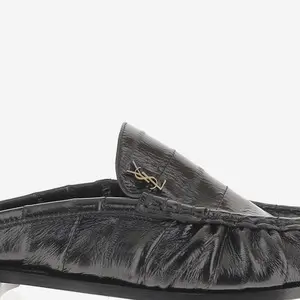 Saint Laurent Logo Plaque Slip-on Flat