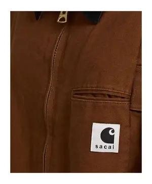 Sacai X Carhartt Wip Padded Duck Down Puffer Jacket - Brown