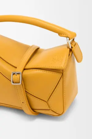 Loewe Mini Puzzle Leather Tote Bag - Yellow