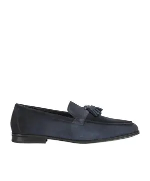 DOUCAL'S Suede Loafers With Tassels - Blue