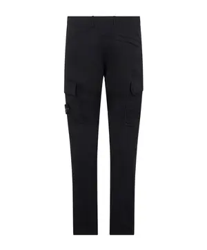 Stone Island Straight-leg Cargo Pants - Black