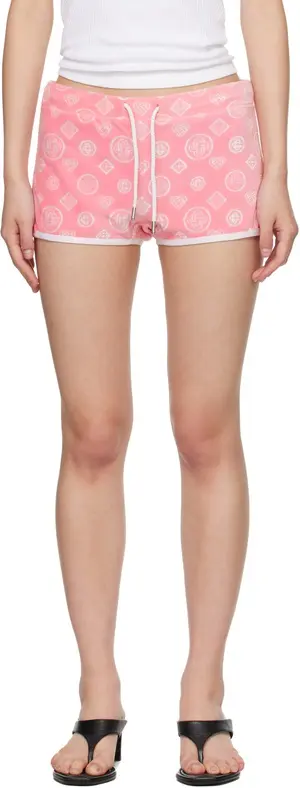 Casablanca Velour Monogram Shorts