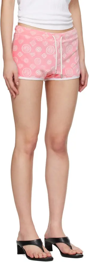 Casablanca Velour Monogram Shorts