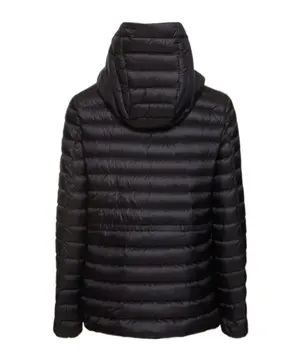 Moncler Raie Short Down Jacket With Drawstring Waist And Logo Patch