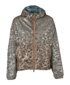 K-WAY Laurettee Super Light Reversible Hooded Jacket - Gray