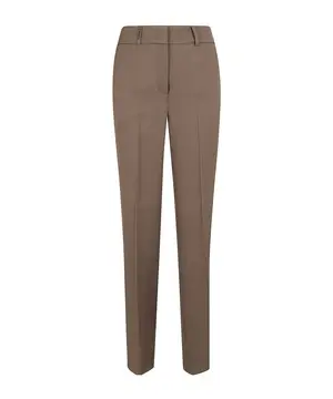 Peserico Tailored Stretch Viscose Trousers - Marrone