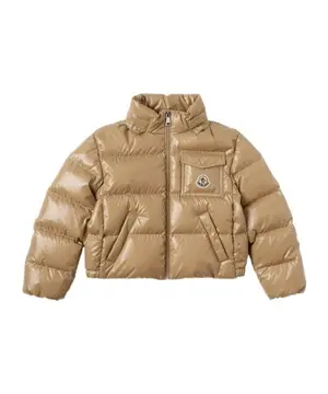 Moncler Andro Nylon Down Jacket With Detachable Hood - Brown