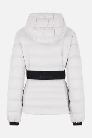 Moncler Logo Patch Quilted Down Jacket With Hood