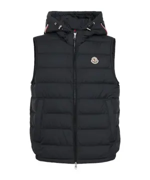 Moncler Puffer Vest With Hood - Black