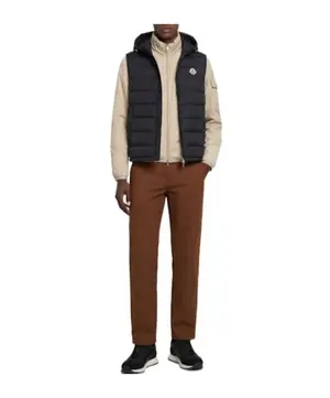 Moncler Puffer Vest With Hood - Black