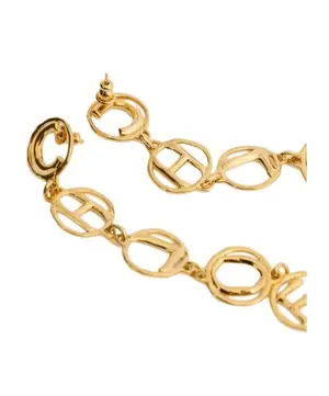 Chloé Script Long Earrings - Yellow
