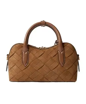 Stella McCartney Ryder Woven Crossbody Bag - Brandy