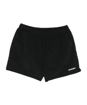 REPRESENT Logo Drawstring Swim Shorts - Black