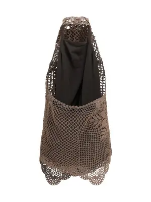 Magda Butrym Crochet Floral Detail Top - Nude