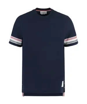 Thom Browne Striped Crewneck T-shirt - Blue