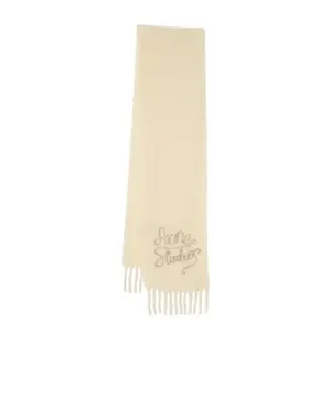 Acne Studios Embroidered Logo Scarf - Nude