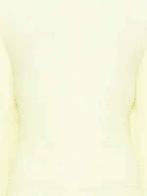 Issey Miyake Ribbed Roll-neck Blouse - Yellow