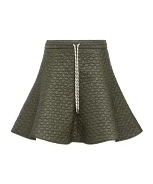 Moncler Floral Quilted Nylon Padded Mini Skirt